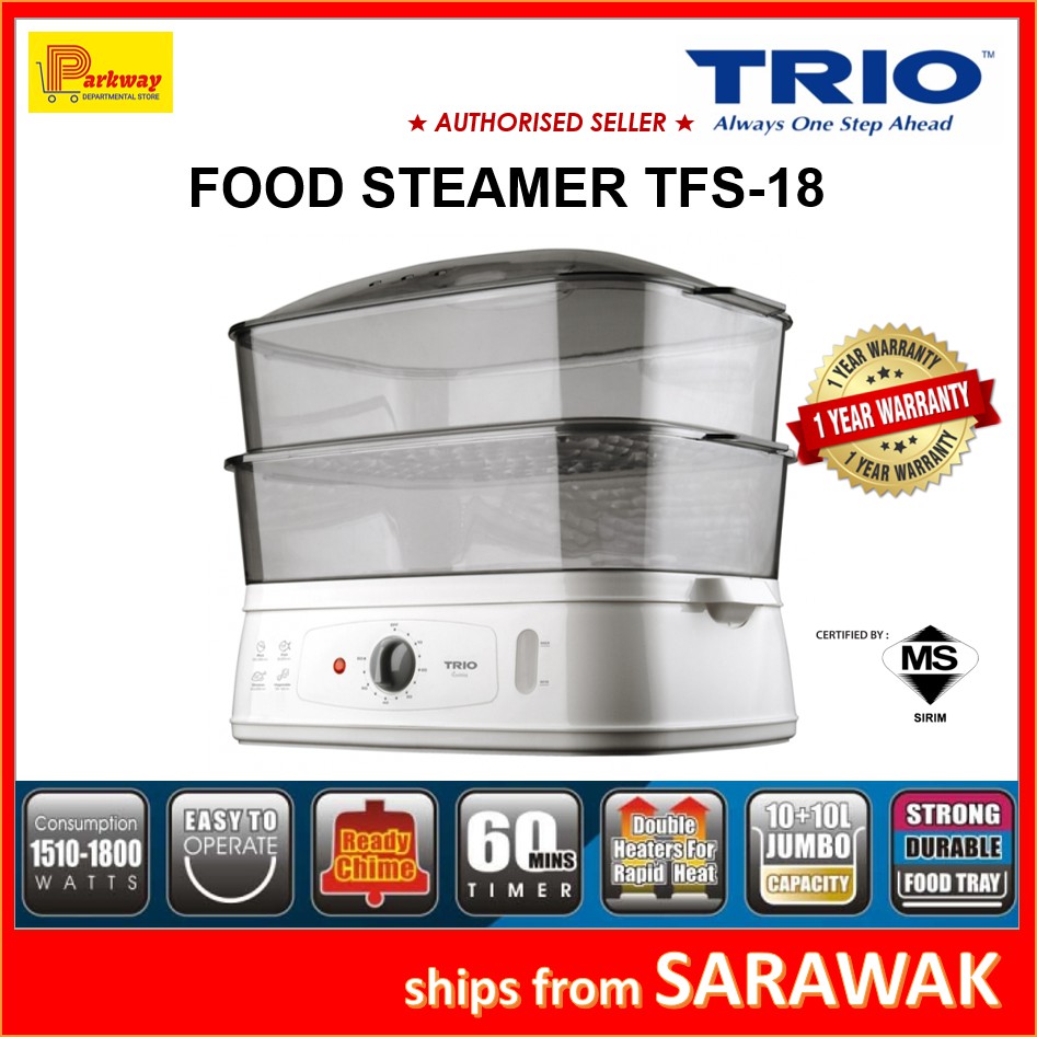Trio Food Steamer 2 Tier ( 20L ) TFS-18 TFS18 | Shopee Malaysia