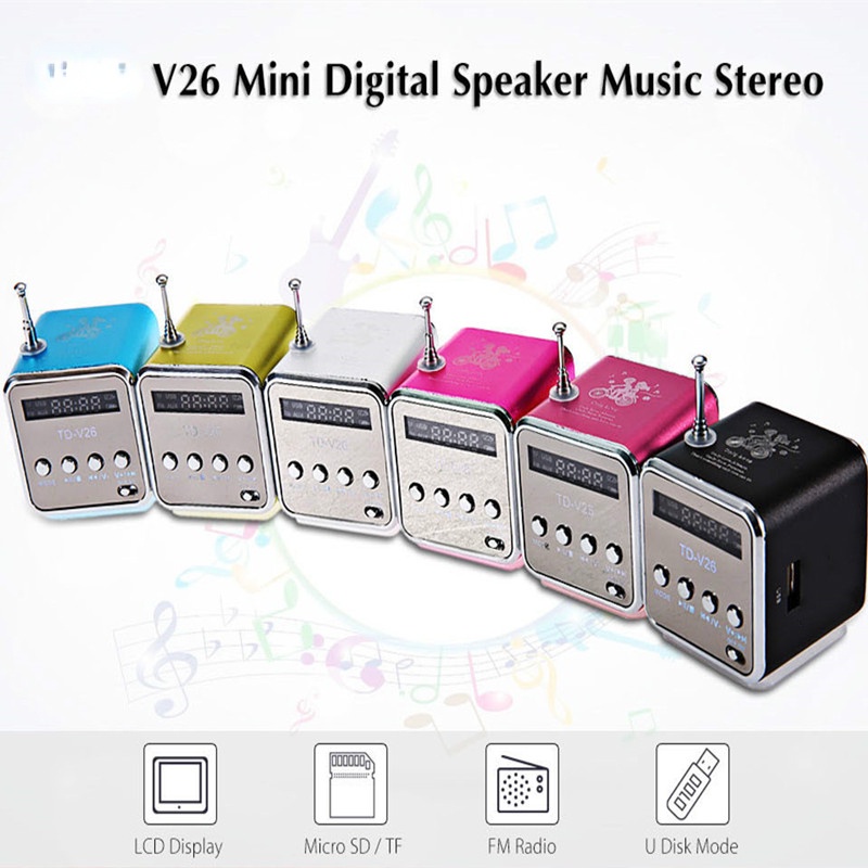 Fun Mini Bluetooth Speaker USB Music Player Digital Radio Stereo Bass ...