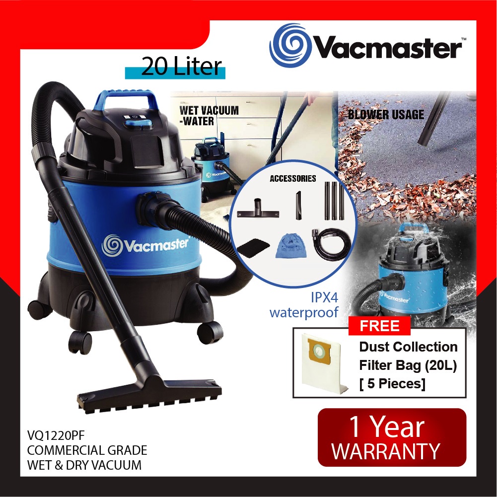 VACMASTER COMMERCIAL GRADE 20L WET/DRY Multi-purpose VACUUM CLEANER ...
