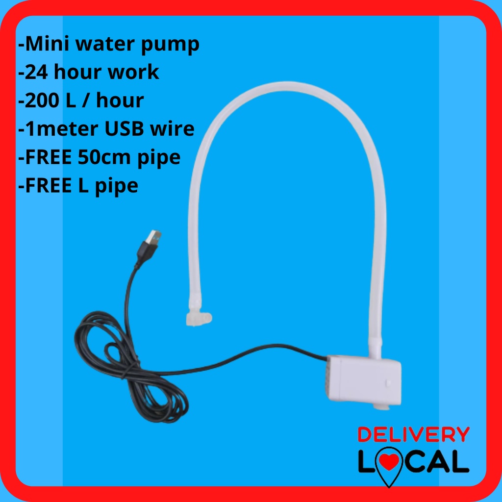 USB mini water pump aquarium 5V DC small pump silent water change tuker ...