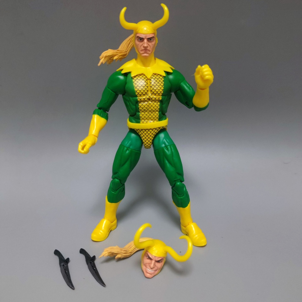 Marvel Legends Retro Comic Version Loki Dagger Unpainted 20cm Action ...