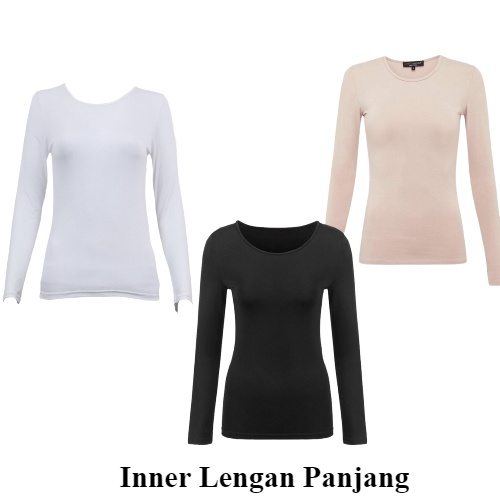 Inner Perempuan Lengan Panjang / Long Sleeve Women Inner Shirt | Shopee ...