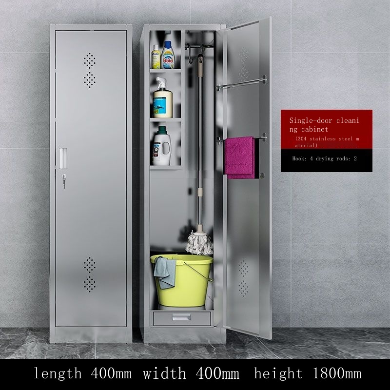 Stainless steel cleaning cabinet, sanitary broom cabinet, cleaning tool ...