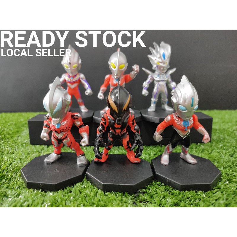 Chibi Ultraman Straw Head Action Figure 6pcs | Shopee Malaysia