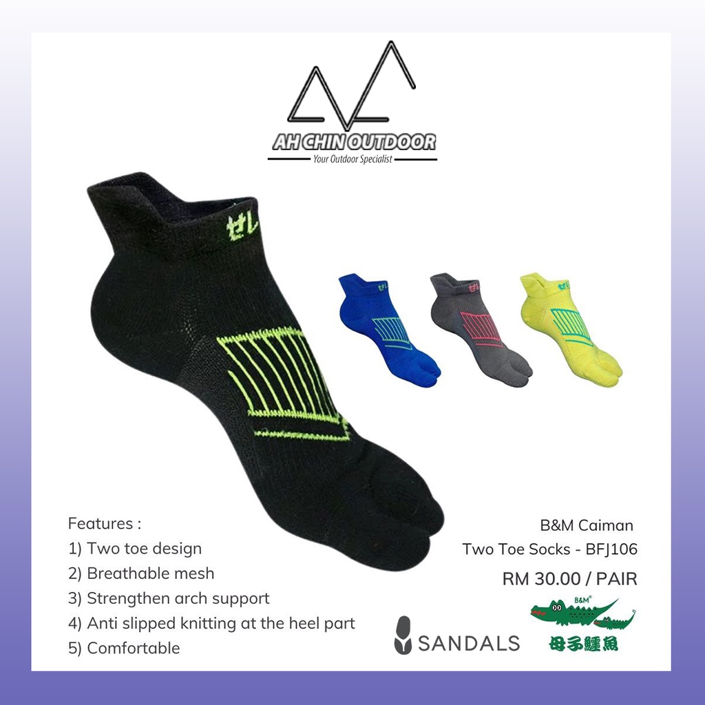 B&M Caiman : BFJ106 - Two Toe Socks | Shopee Malaysia