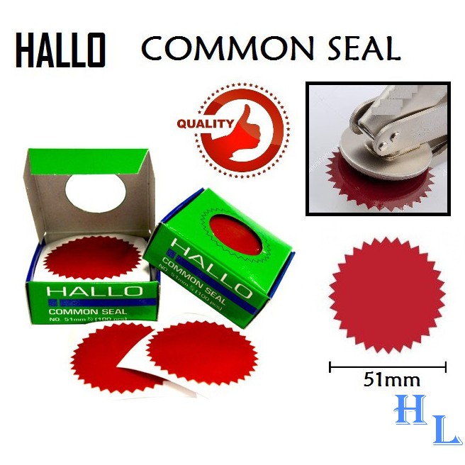 Hallo Common Seal Sticker 51mm (100pcs) | Shopee Malaysia