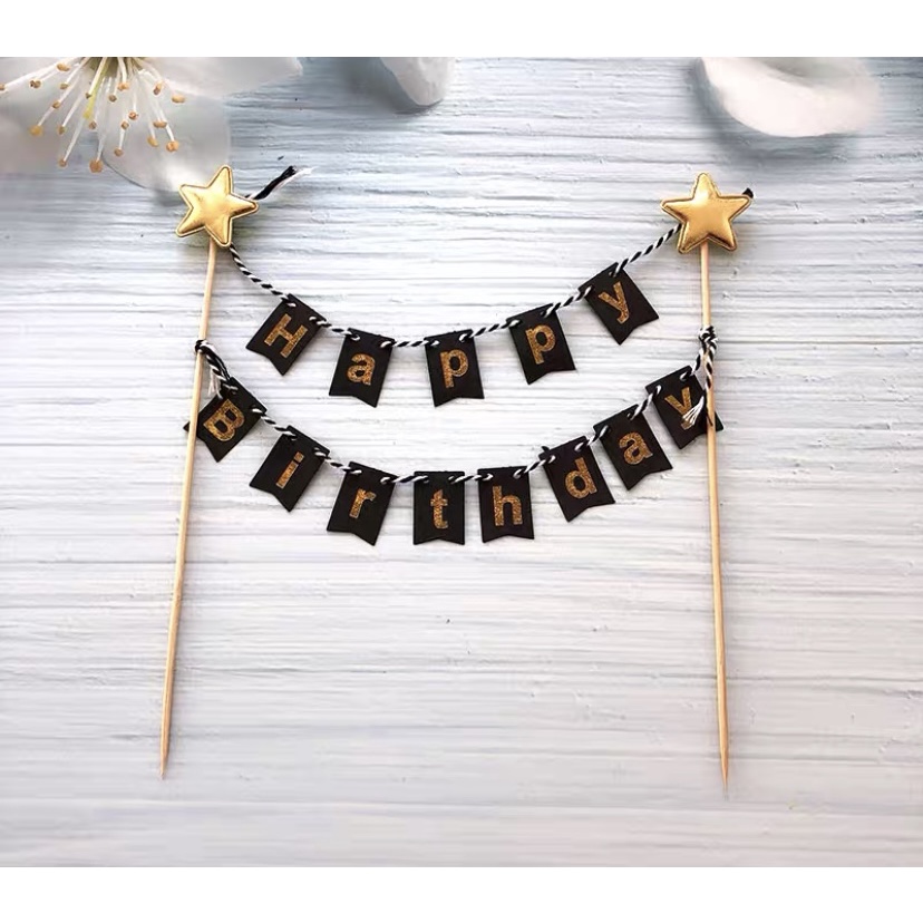Happy Birthday Flag Cake Topper | Shopee Malaysia
