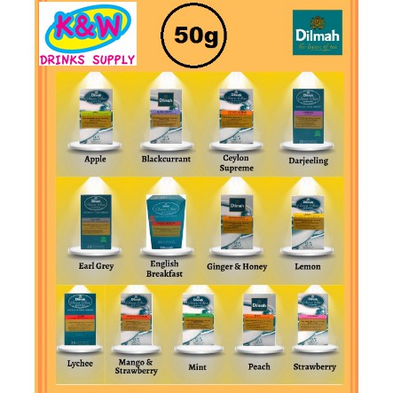 DILMAH Pure Ceylon Black Tea 50G - (2g x 25 sachets Halal Certified ) | Shopee Malaysia