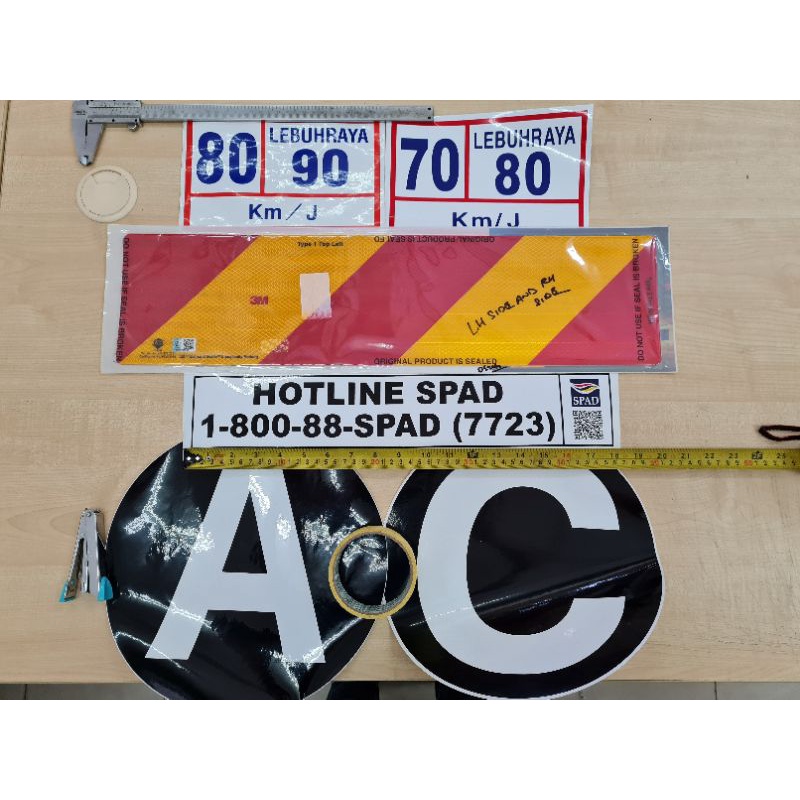 lorry puspakom A sticker C sticker SPAD 3M DIAMOND 70/80 80/90 STICKER ...