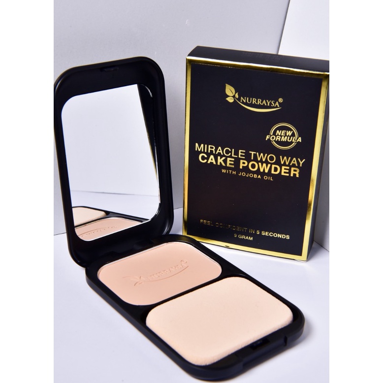 🔥𝐑𝐄𝐀𝐃𝐘 𝐒𝐓𝐎𝐂𝐊🔥 NURAYYSA MIRACLE TWO WAY CAKE POWDER | Shopee Malaysia