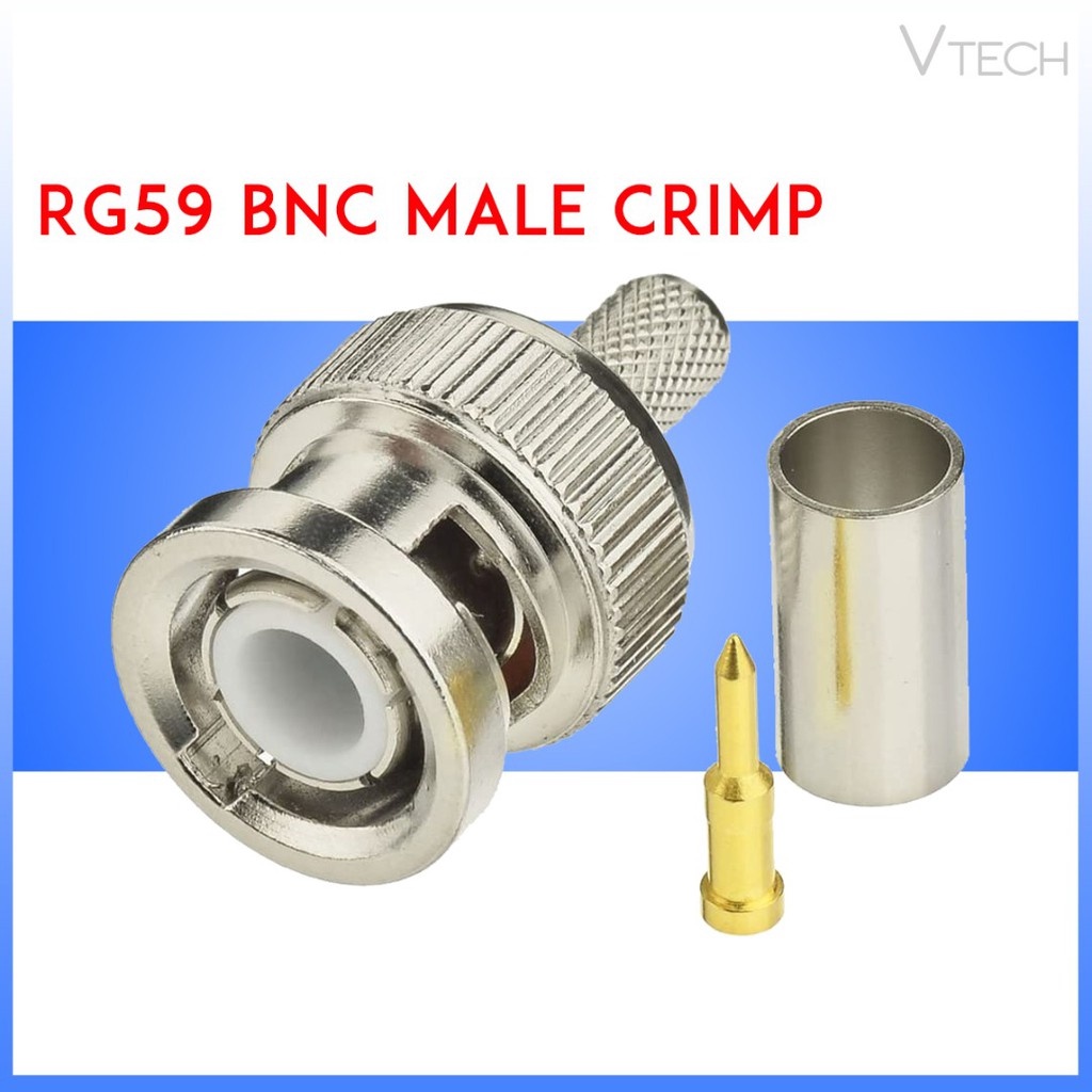 BNC Connector RG59/RG6 Coaxial Crimp Type Adaptor for CCTV Camera-Ready Stock | Shopee Malaysia