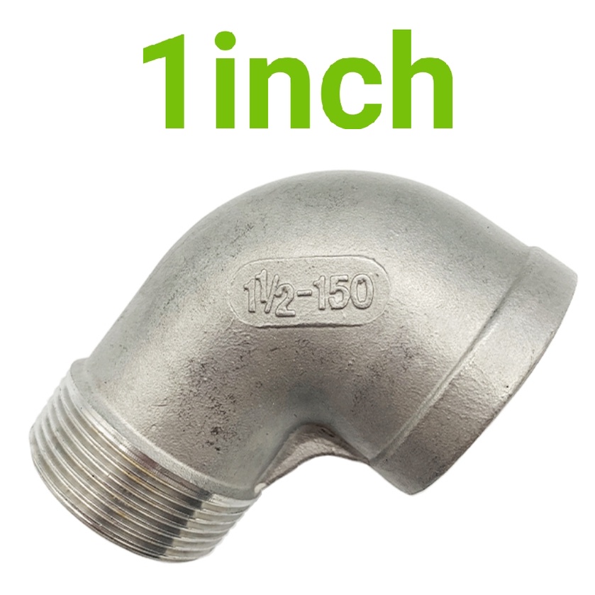 Stainless Steel 304 DN25 1'' inch inci Elbow Socket Nipple Tee Union Elbow holder End cap Plug ...