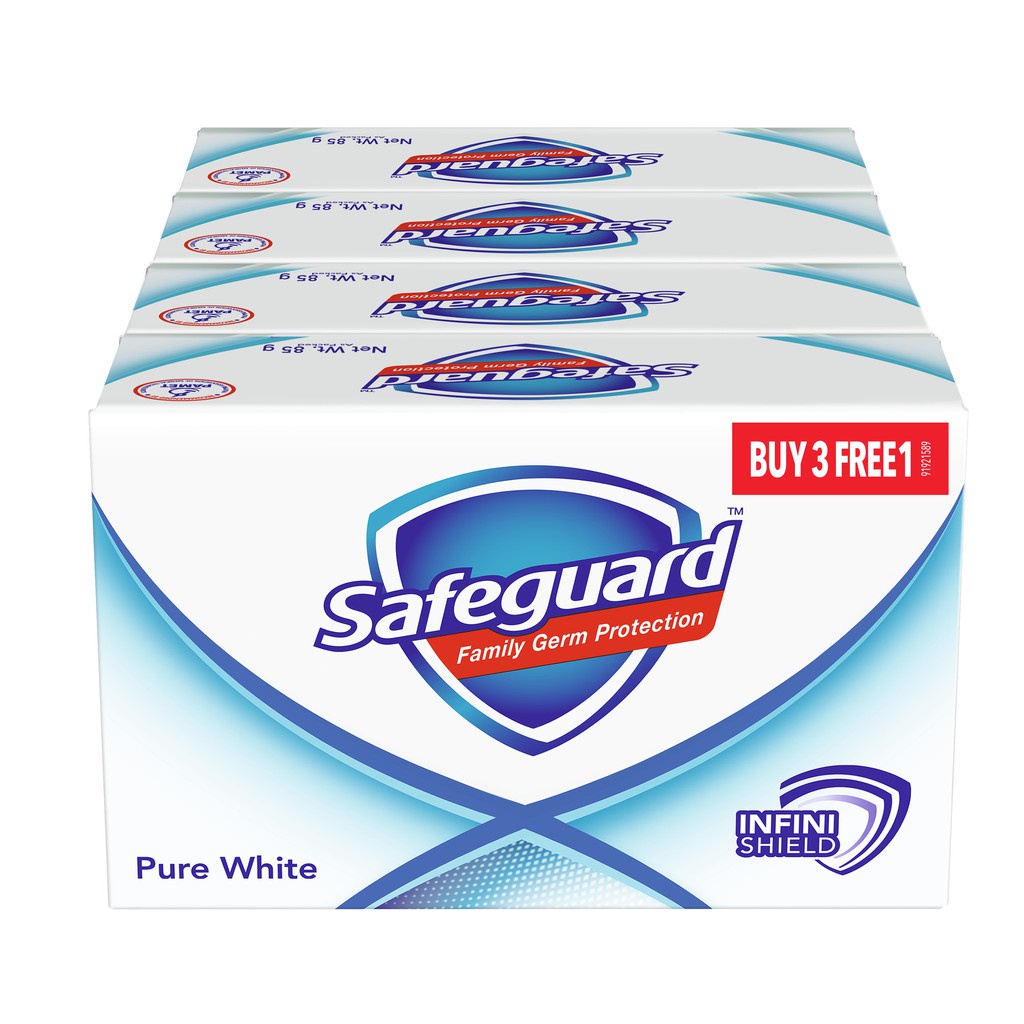 Safeguard Infini Shield Pure White Soap Bar (85g x 4) | Shopee Malaysia