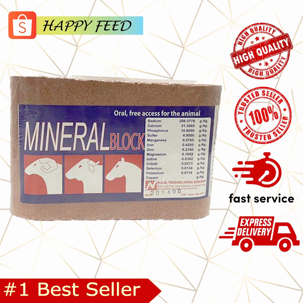 MINERAL BLOCK 5 KG / GARAM JILAT UNTUK TERNAKAN LEMBU / KAMBING ...