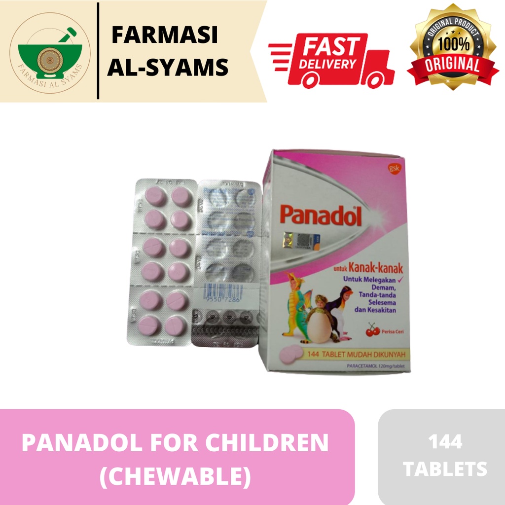 PANADOL FOR CHILDREN CHEWABLE TABLETS BOX | Shopee Malaysia