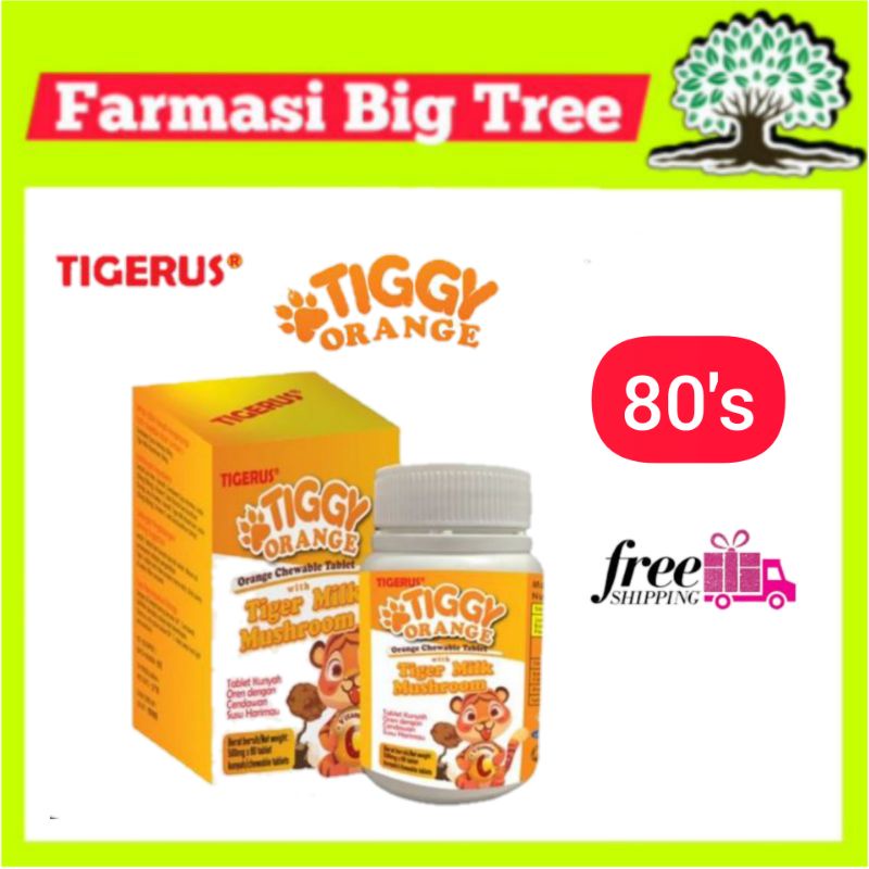 Tigerus Tiggy Orange 500mg Chewable Tablets 80's (Cendawan Susu Harimau ...