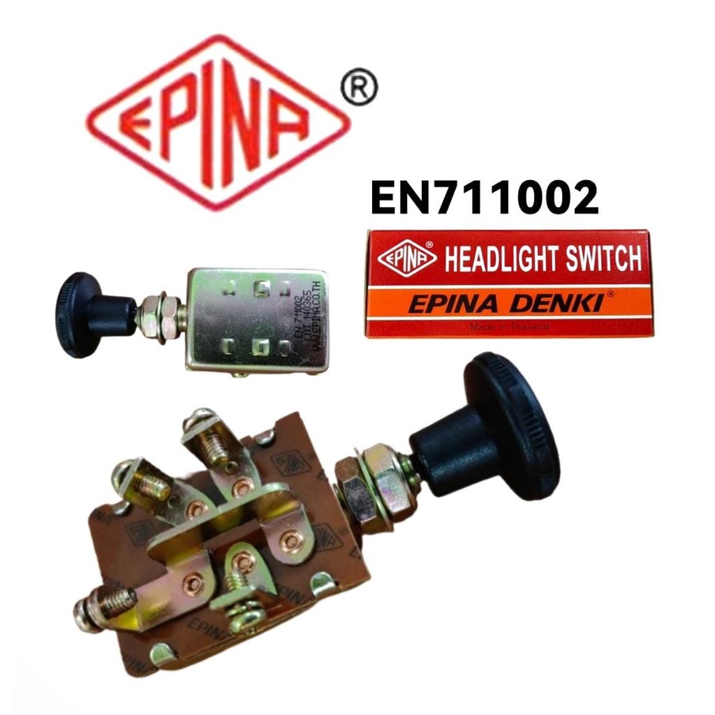 UNIVERSAL CAR TRUCK EPINA DENKI HEAD LAMP LIGHT 2 WAY SWITCH PUSH PULL ...
