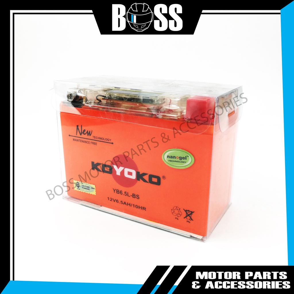 [KOYOKO] YB6.5L-BS NANOGEL Motorcycle Battery Bateri Motor MODENAS ...
