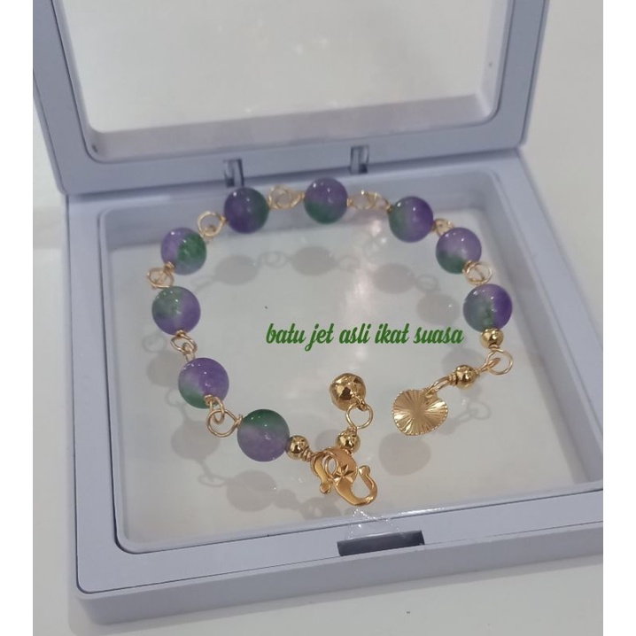gelang tangan batu jet asli ikat suasa | Shopee Malaysia