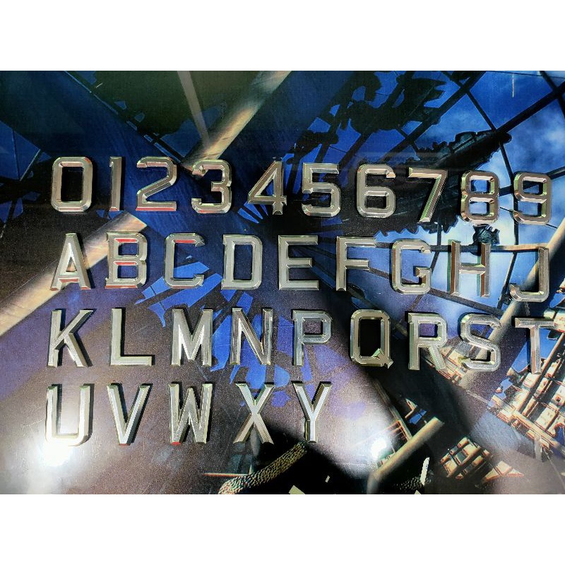 🔥number plate besi kereta 🔥oldskool steel font | Shopee Malaysia