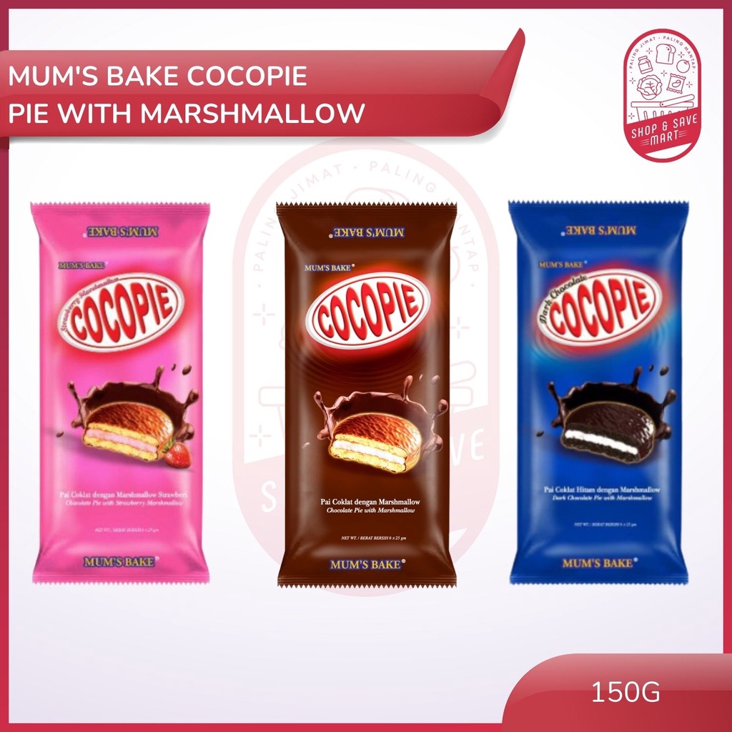 Mum's Bake Cocopie- [6s x 25g]150g (Flavor: Strawberry / Chocolate ...
