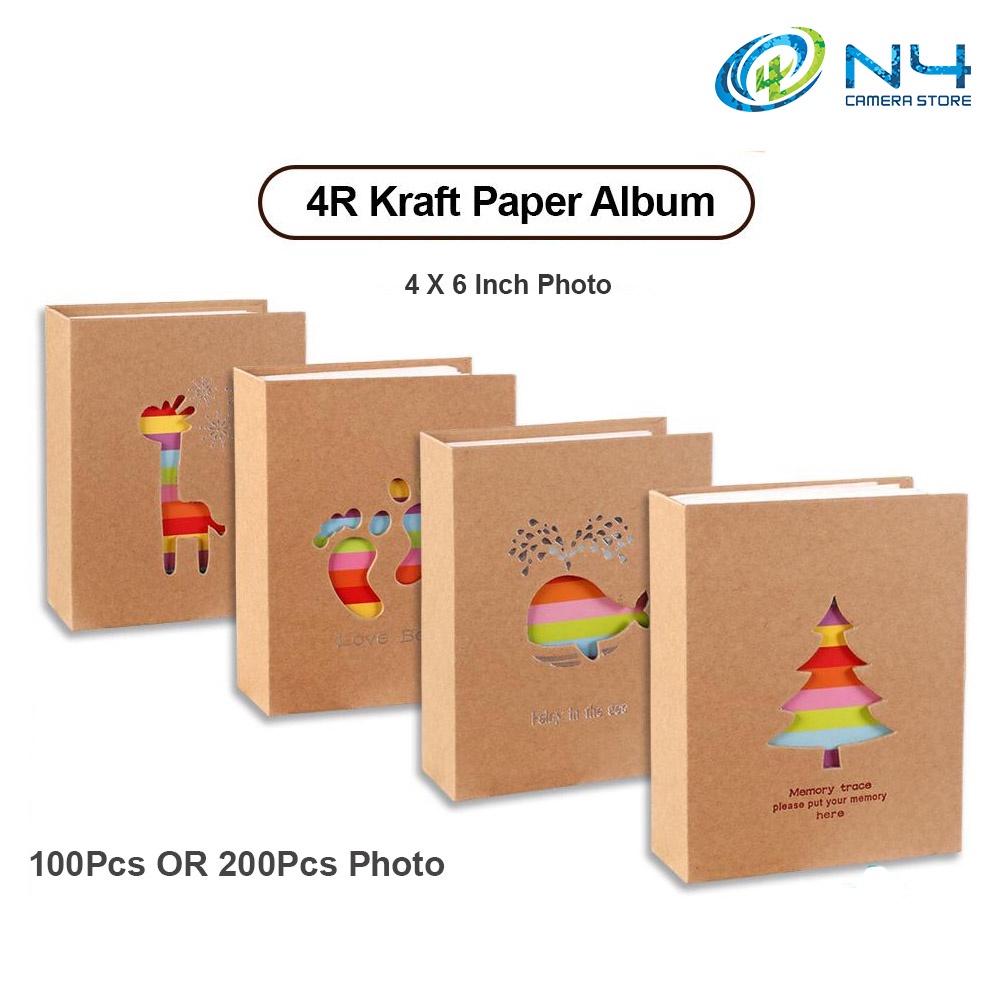 4R Photo Album Insert Type Family Small Photo Album Kraftpaper 4R 4x6 ...