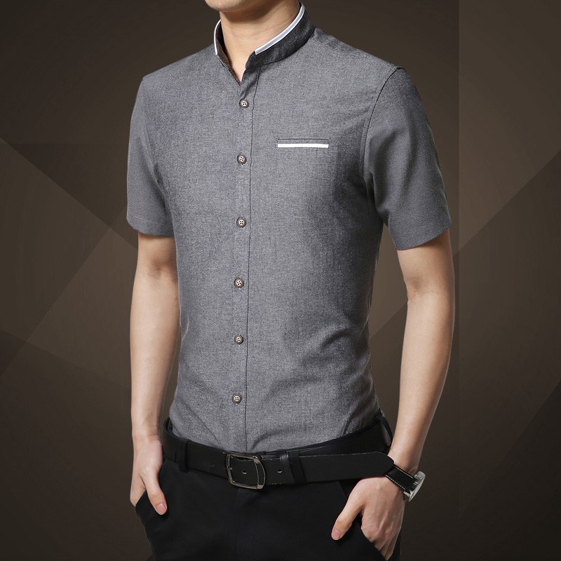Men's short Sleeve Slim Fit Formal Office Shirts Shirt Man Smart Neat ...