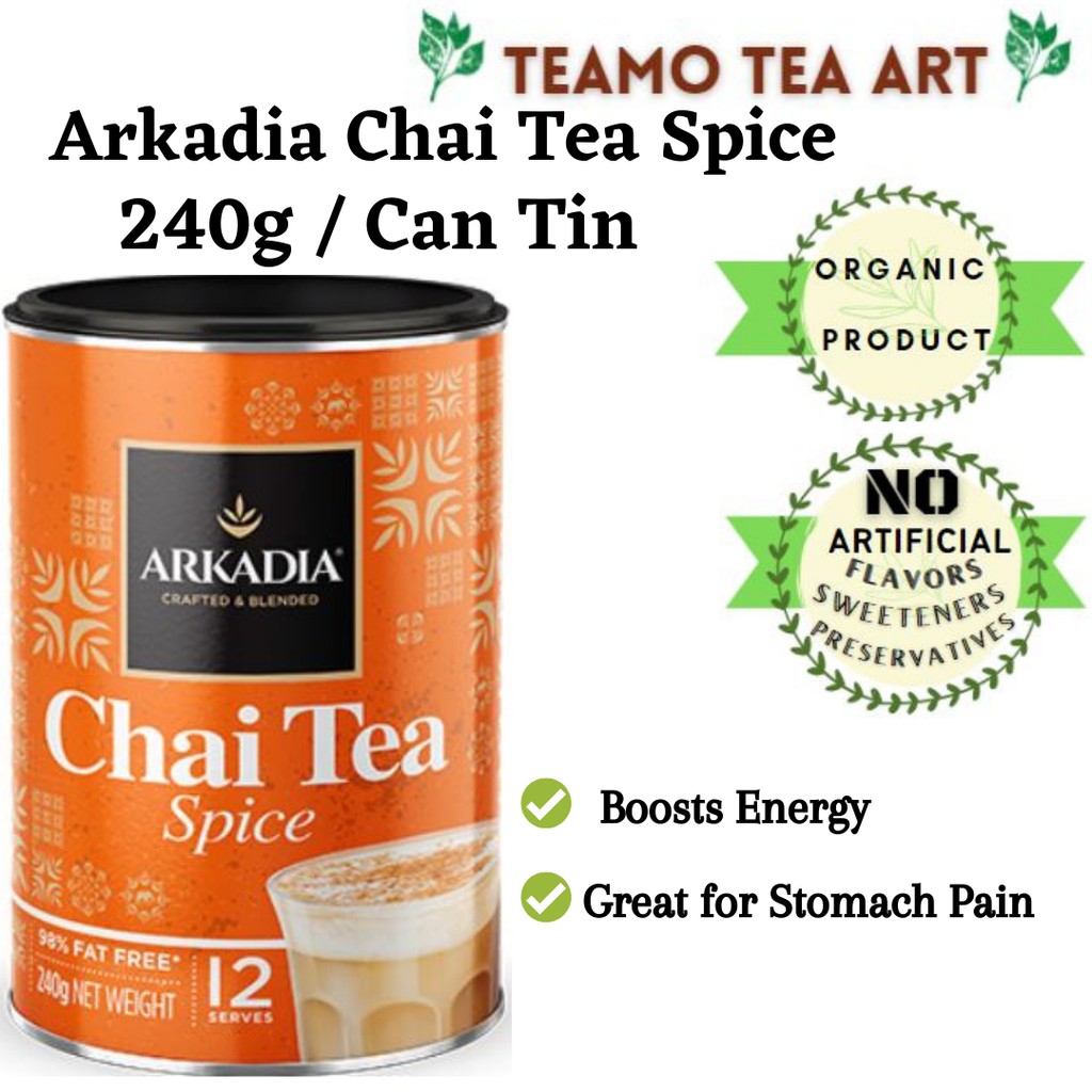 🍃TEAMO TEA ART🍃ARKADIA Chai Tea Spice 240g Indian Chai Tea | Shopee ...