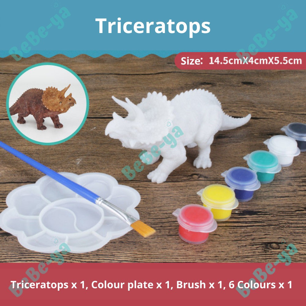 3D Dinosaur Painting Set - Jurassic World Dinasour Colouring Paint Kids ...