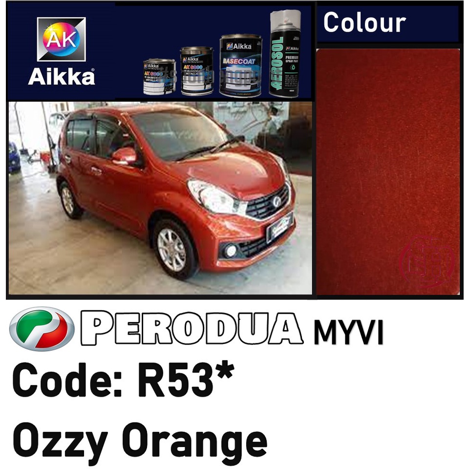 PERODUA MYVI Ozzy Orange R53* Pearl /Aikka Oem Factory Colour | Shopee ...