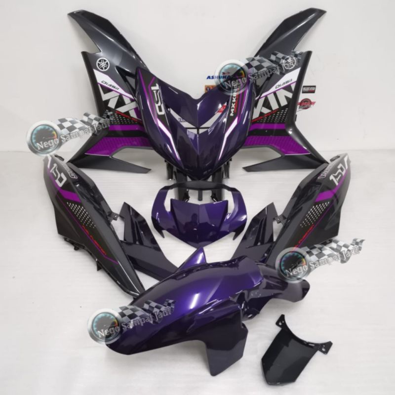 CUSTOM Cover Set Mx King Purple Grey (24) For Y15ZR V1/V2 | Shopee Malaysia
