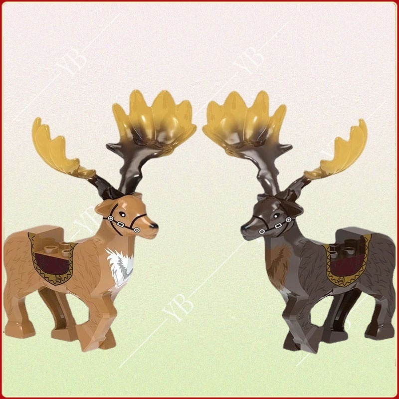 Big horned deer elf mount building block minifigure minecraft ...