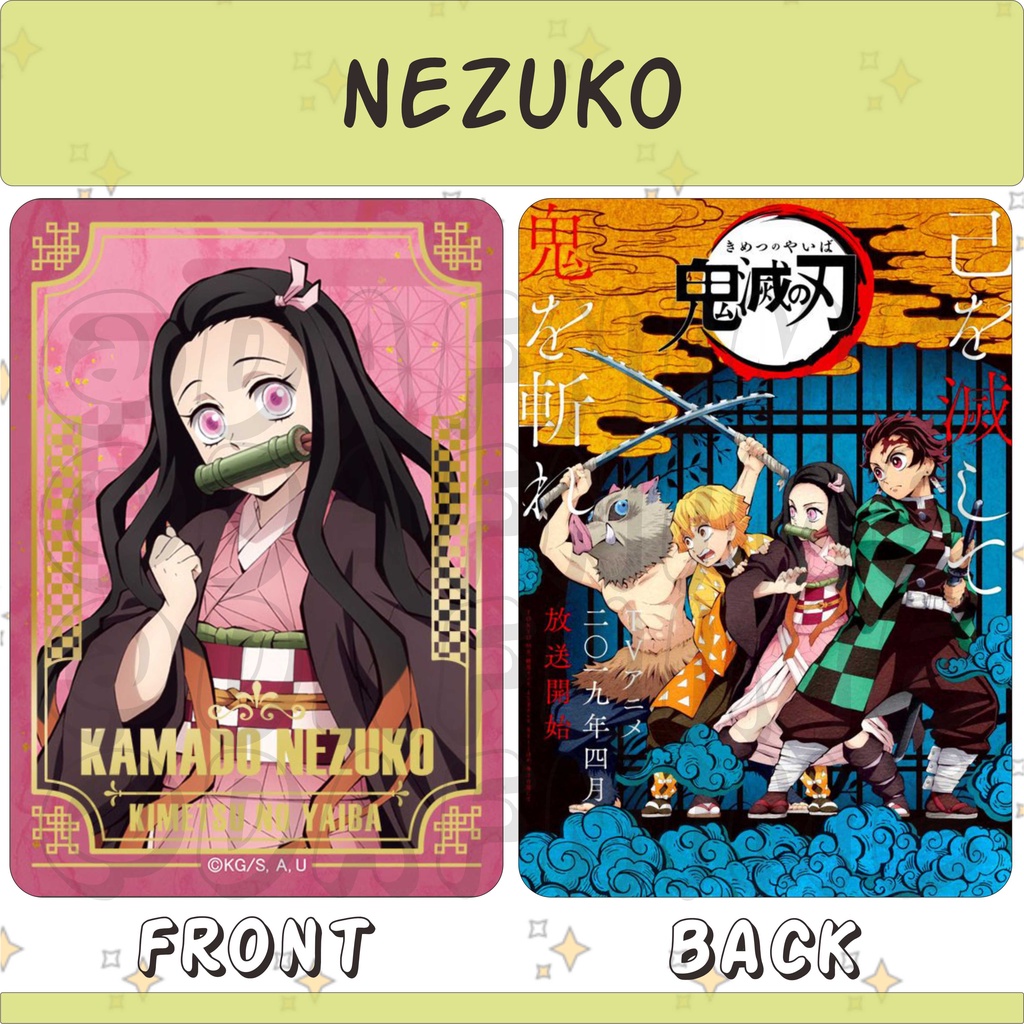 Demon SLAYER KIMETSU NO YAIBA CHARACTER SPECIAL EDITION PHOTOCARD ANIME ...