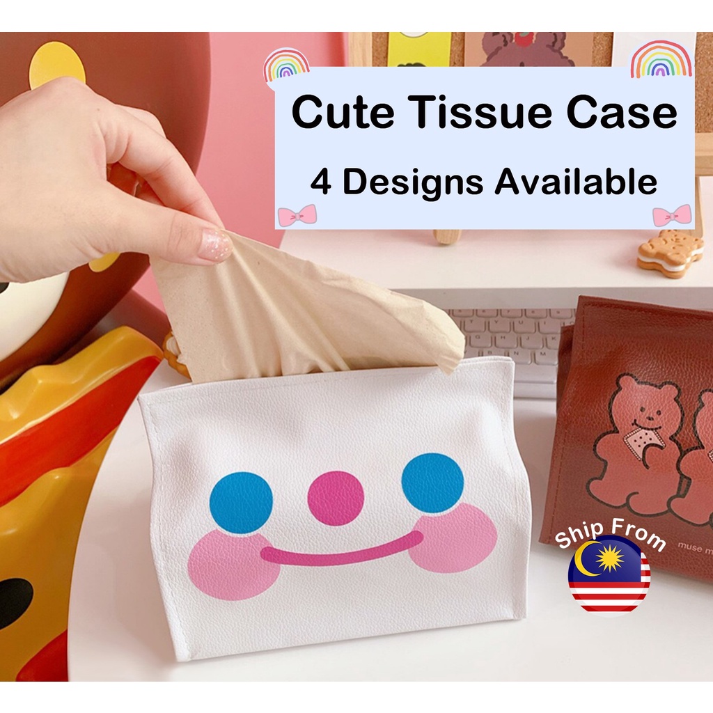 PU Leather Tissue Case Soft Home Desk Car Home Deco Ins Deco Tissue Box ...