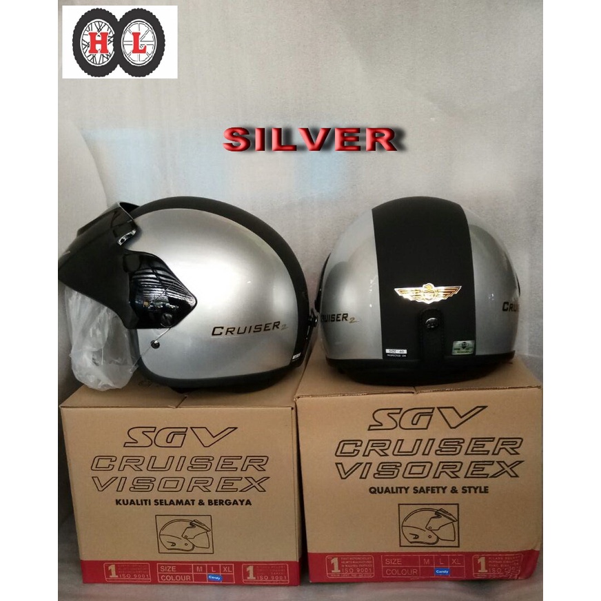 SGV CRUISER VISOREX HELMET (Helmet Sgv Cruiser 2 Original)- Topi ...