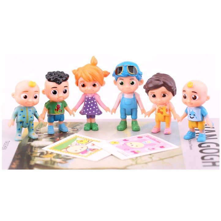 6pcs Cocomelon Action figure Toys Super Baby PVC Model Doll Education ...
