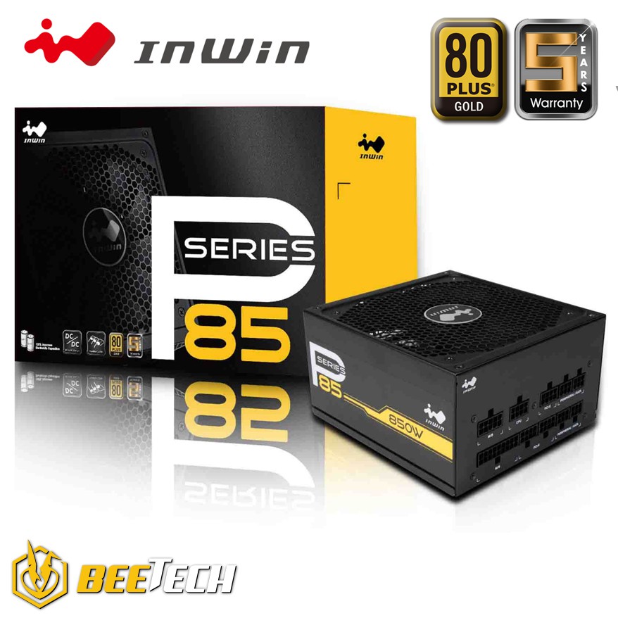 InWin P Series P65 / P75 / P85 80 Plus Gold Full Modular PSU 650 / 750 ...