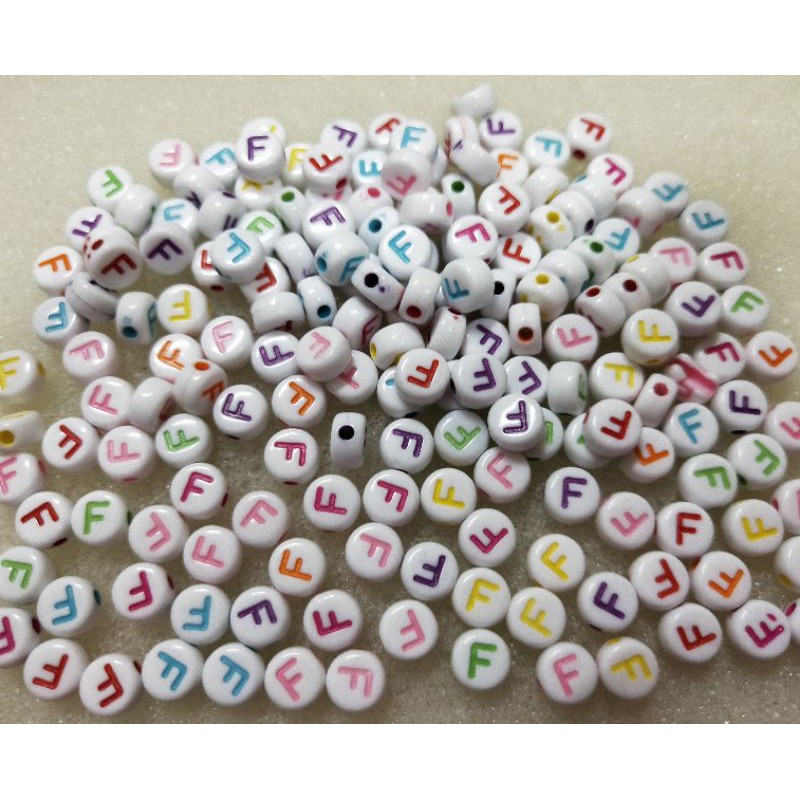 Alphabet beads bulat 'F' | Shopee Malaysia