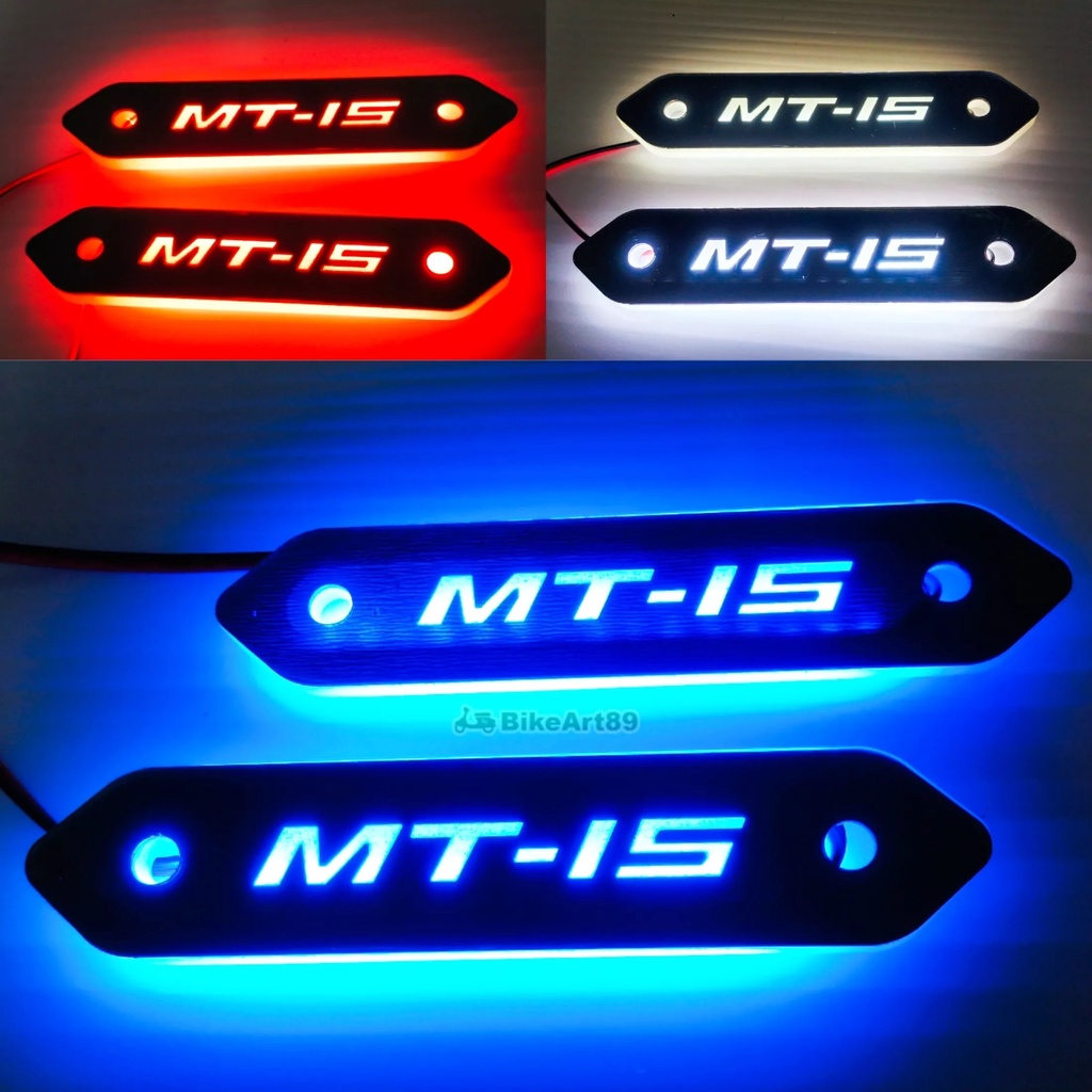 "READY STOCK" YAMAHA MT15 LOGO EMBLEM PLATE ALLOY (LED LIGHT) MT-15 ...