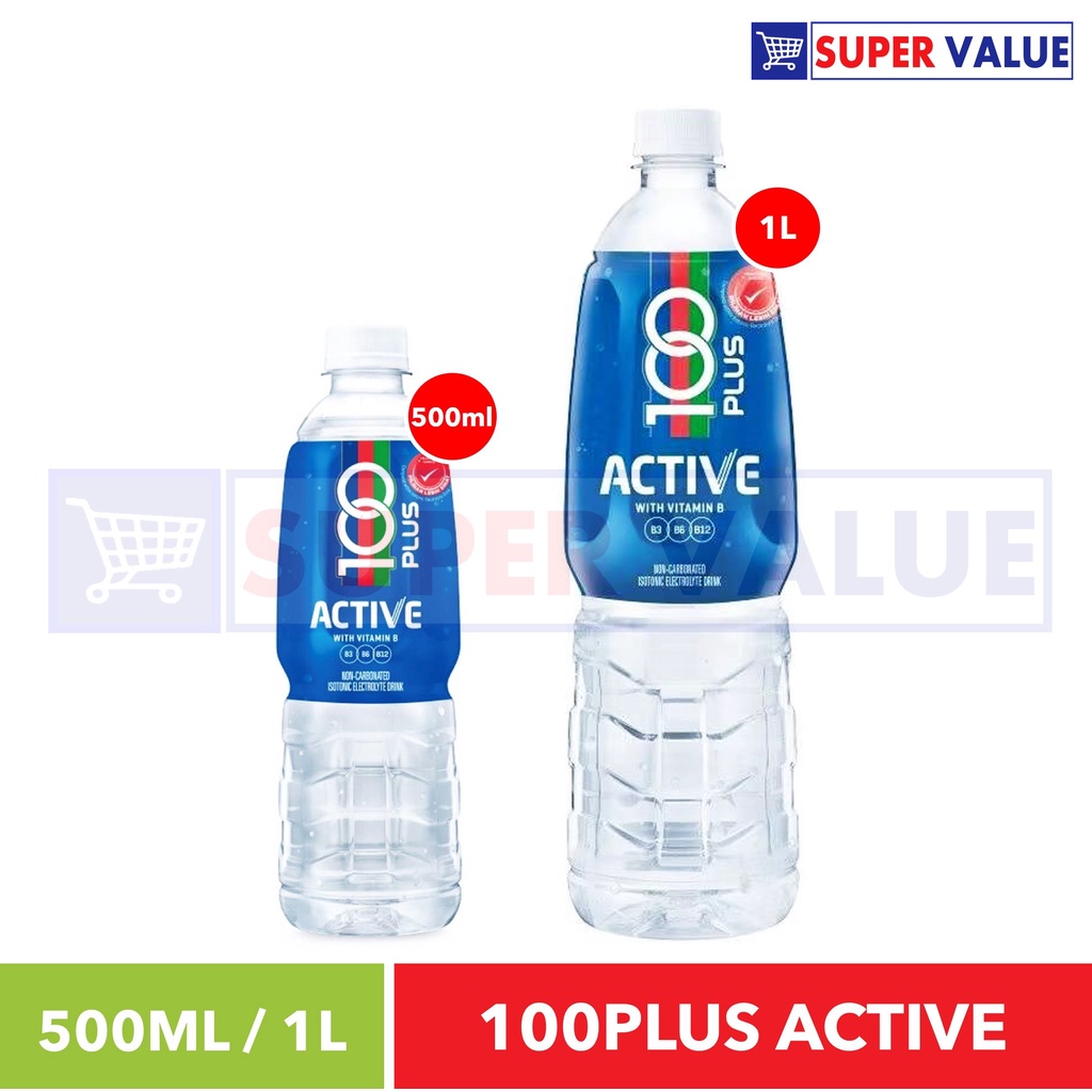 100PLUS Active Isotonic Drink 500ml x24 1L x12 Hydration Electrolyte Replenish Energy Boost Non ...