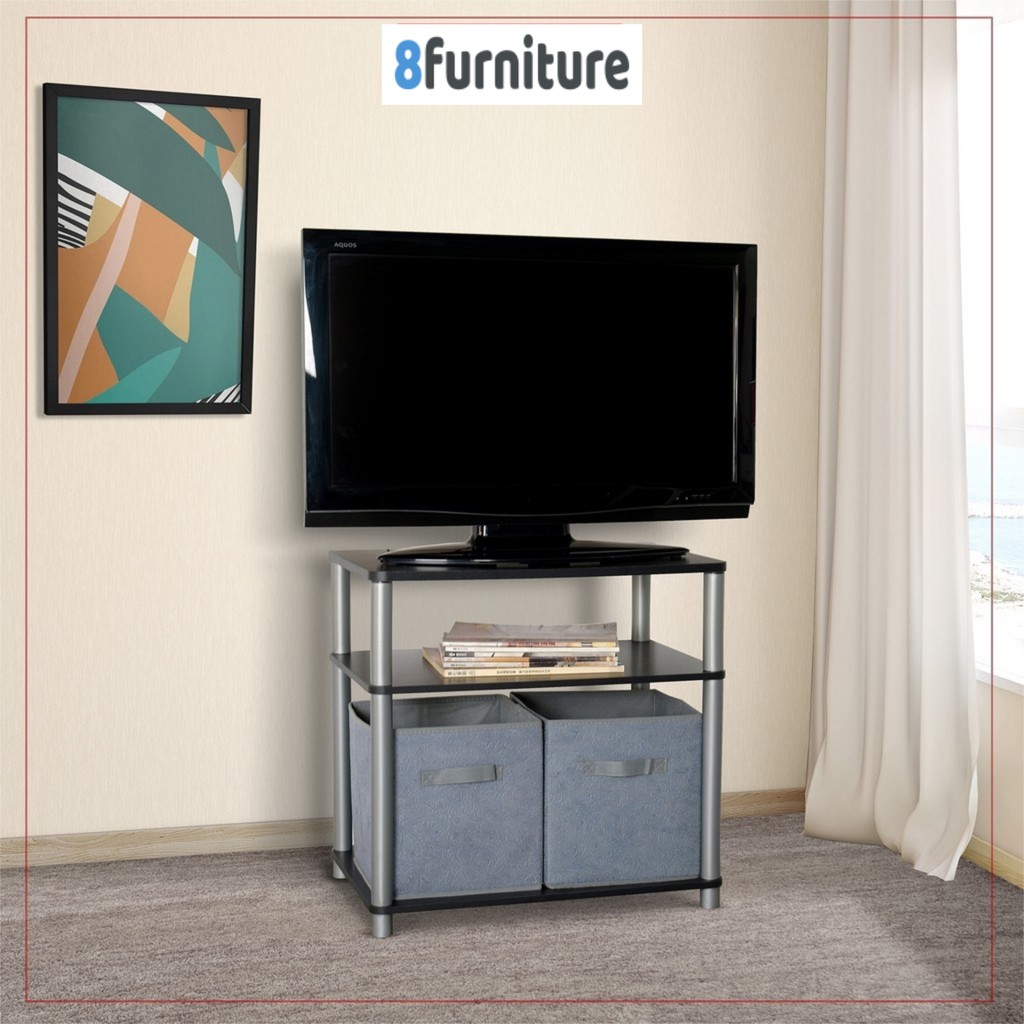 Compact TV Rack Cabinet with Open Shelves | Living Room Furniture ...