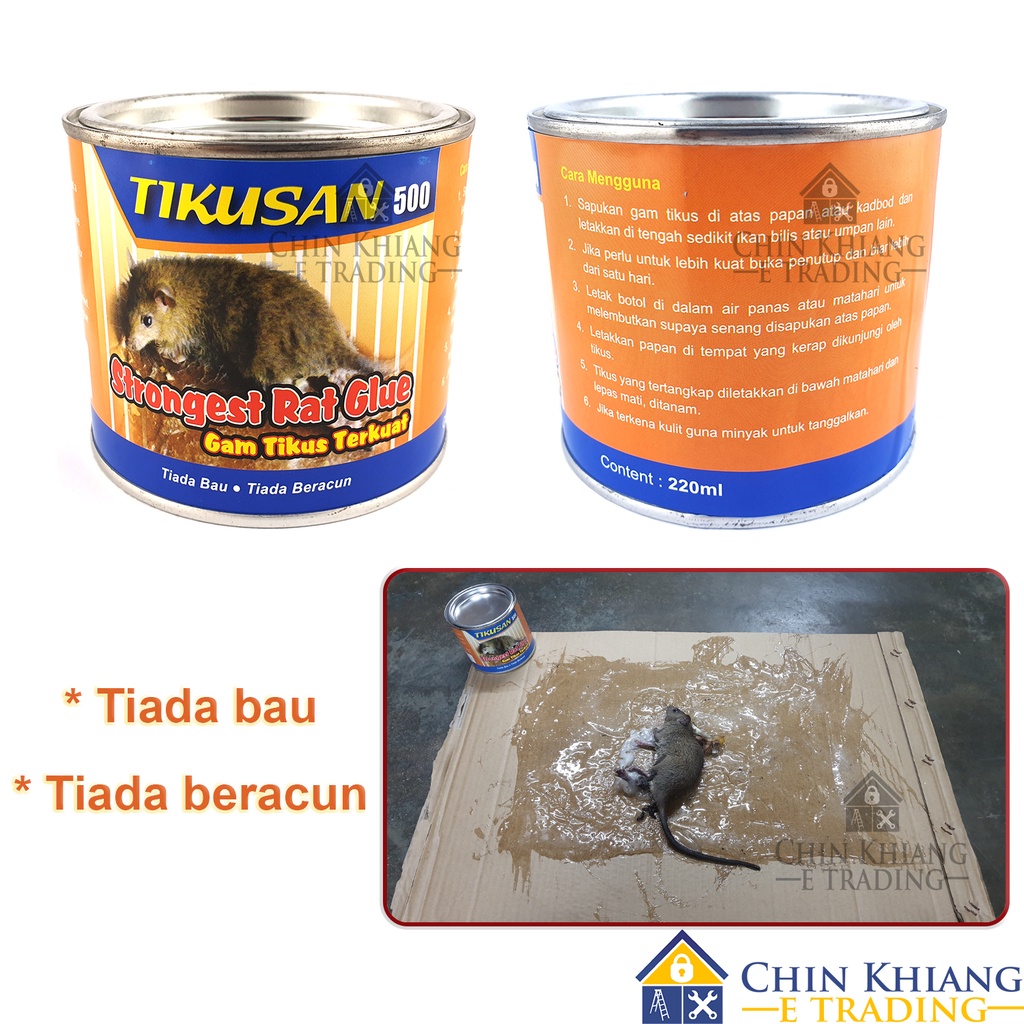 Tikusan T500 Strongest Rat Glue Odourless Gam Tikus Terkuat 220ml ...