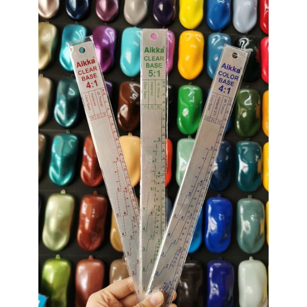 AIKKA PAINT MEASURING RULER FOR MIXING CLEAR / PRIMER / 2K PAINT ...