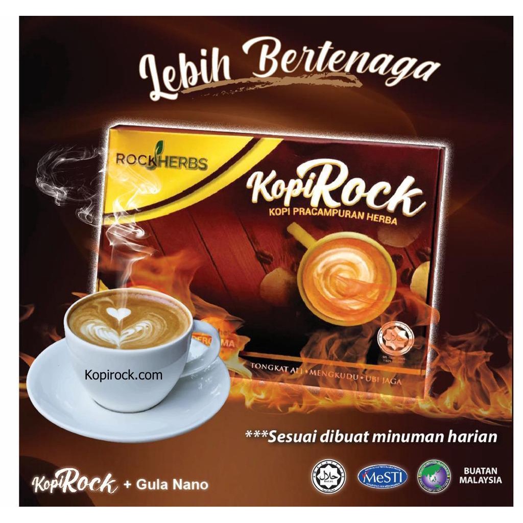 [5 Kotak Kopi Rock] Kopi Herba + Gula Nano | Tongkat Ali, Ubi Jaga ...