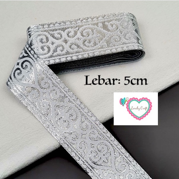Songket Jacquard Border Lace Ribbon Trim/Gold Silver Jacquard Lace ...