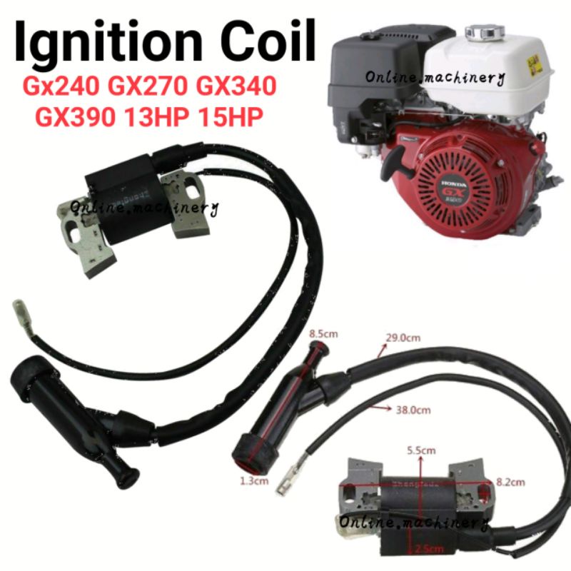 Ignition Coil Honda Gx240 Gx270 Gx340 Gx390 13HP 15HP Generator Genset ...