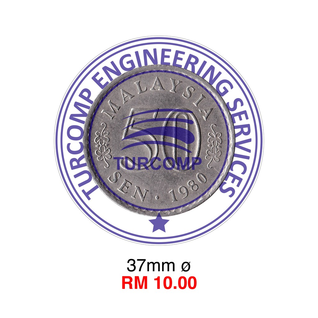 BULAT ROUND RUBBER STAMP/COMPANY STAMP/COP NAMA/BANK COP/COP SYARIKAT ...