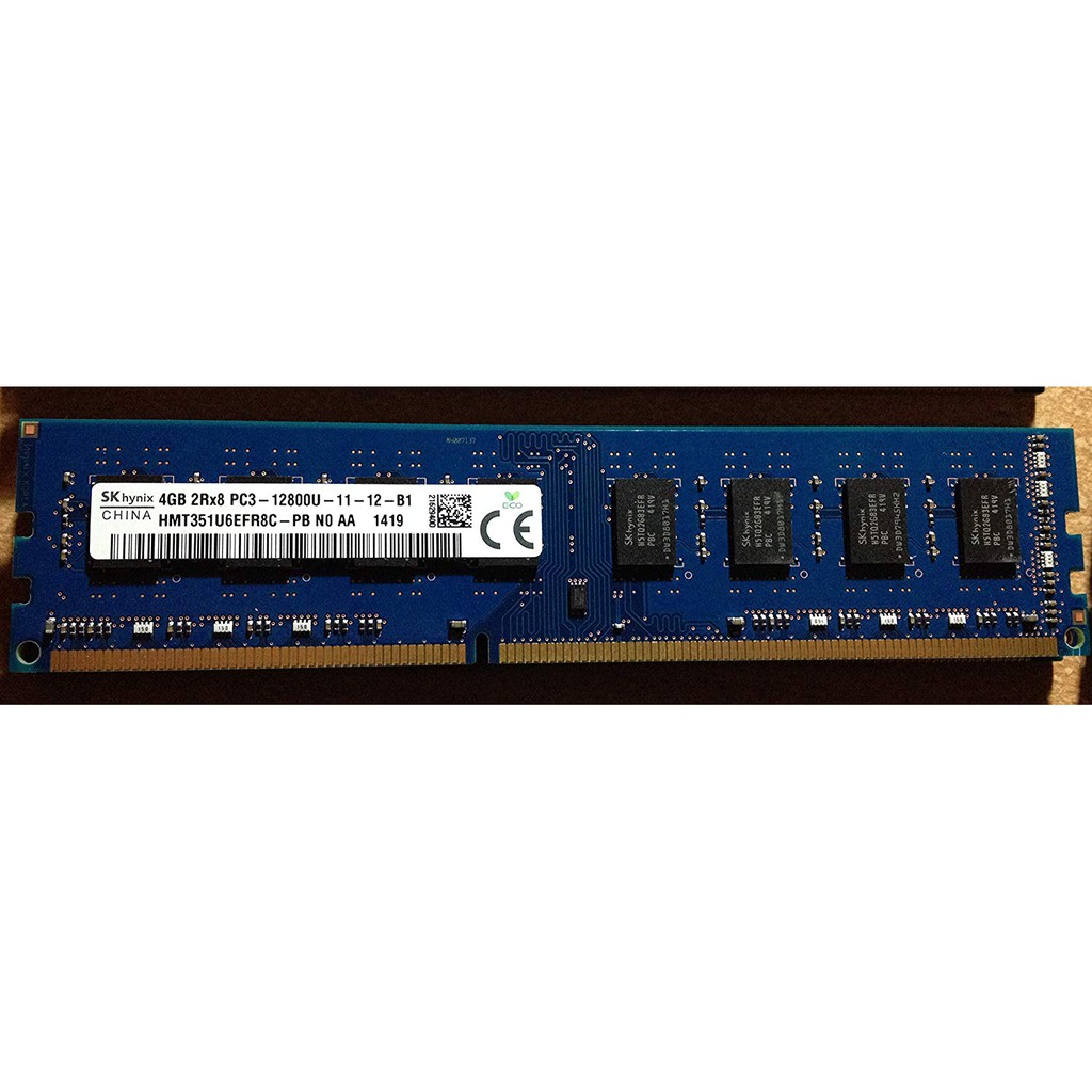 SK Hynix 4GB DDR3 PC3-12800U 1600MHz Desktop PC Memory RAM 4 GB DDR 3 HMT451U6AFR8C-PB ...