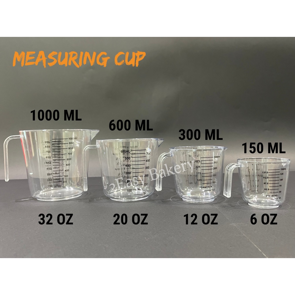 Transparent Plastic Measuring Cup / Kitchen Measurement Jug / Household ...