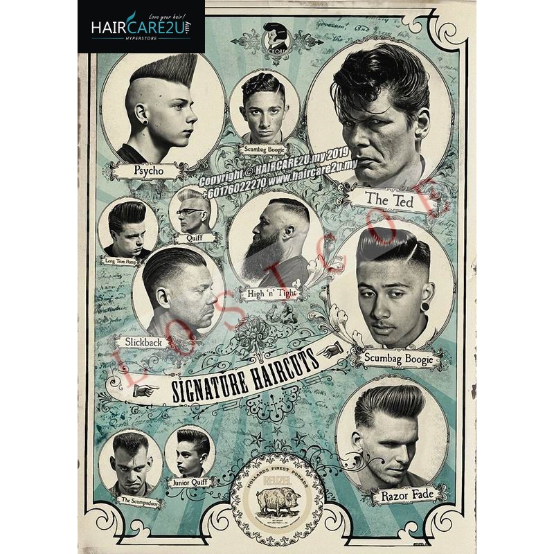 REUZEL Pomade Signature Haircuts Barber Poster | Shopee Malaysia